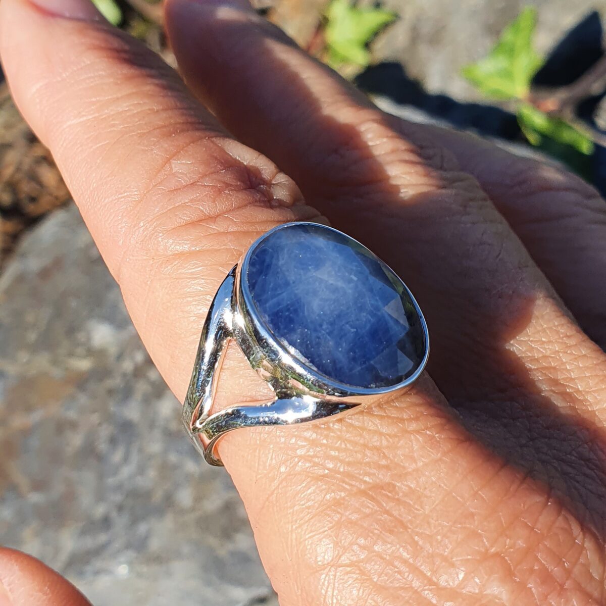 Bague saphir bleu en argent 925 : Sublime ! Bijoux Fée Nomen®